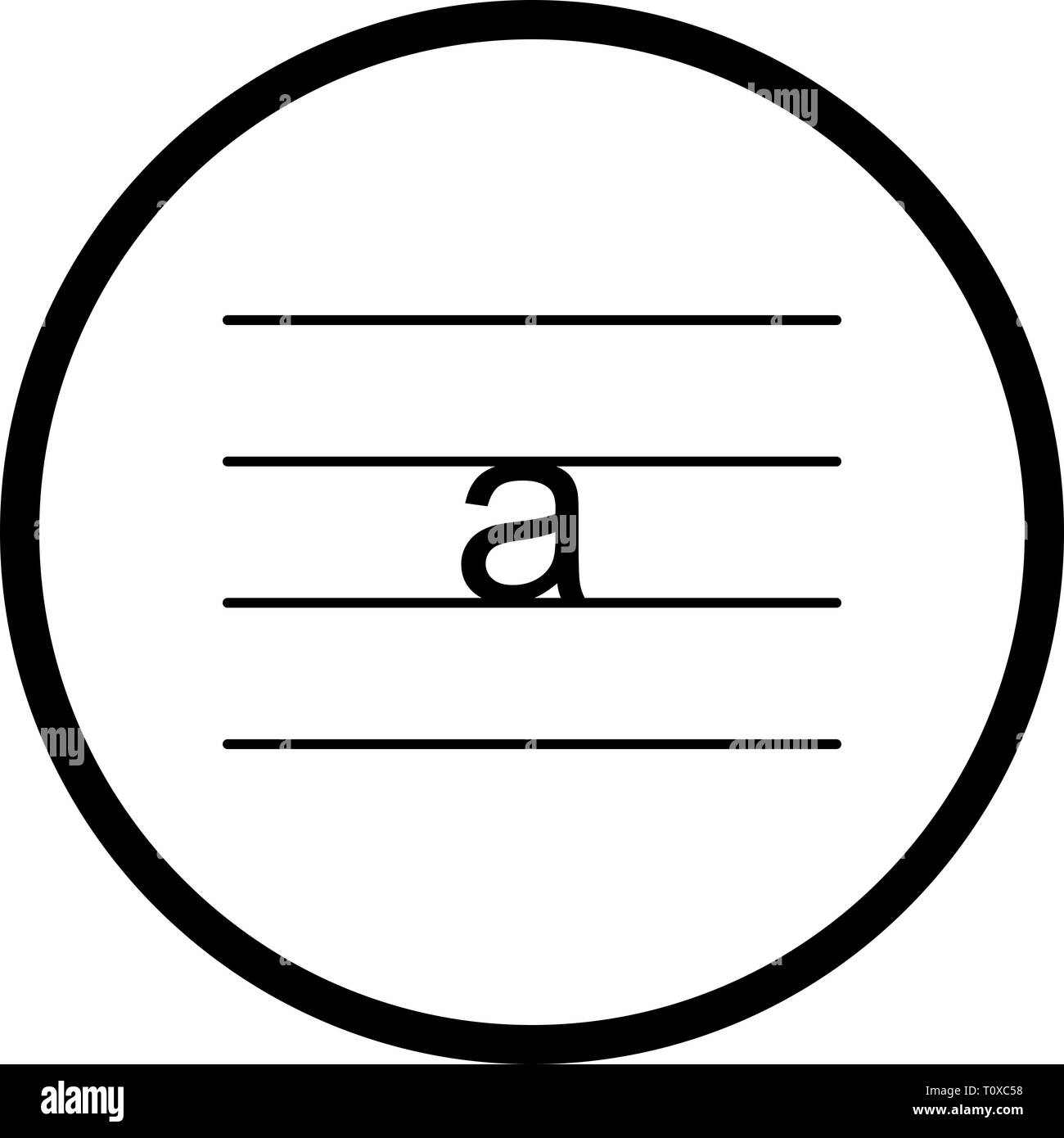 Illustration Lowercase Icon Stock Photo - Alamy