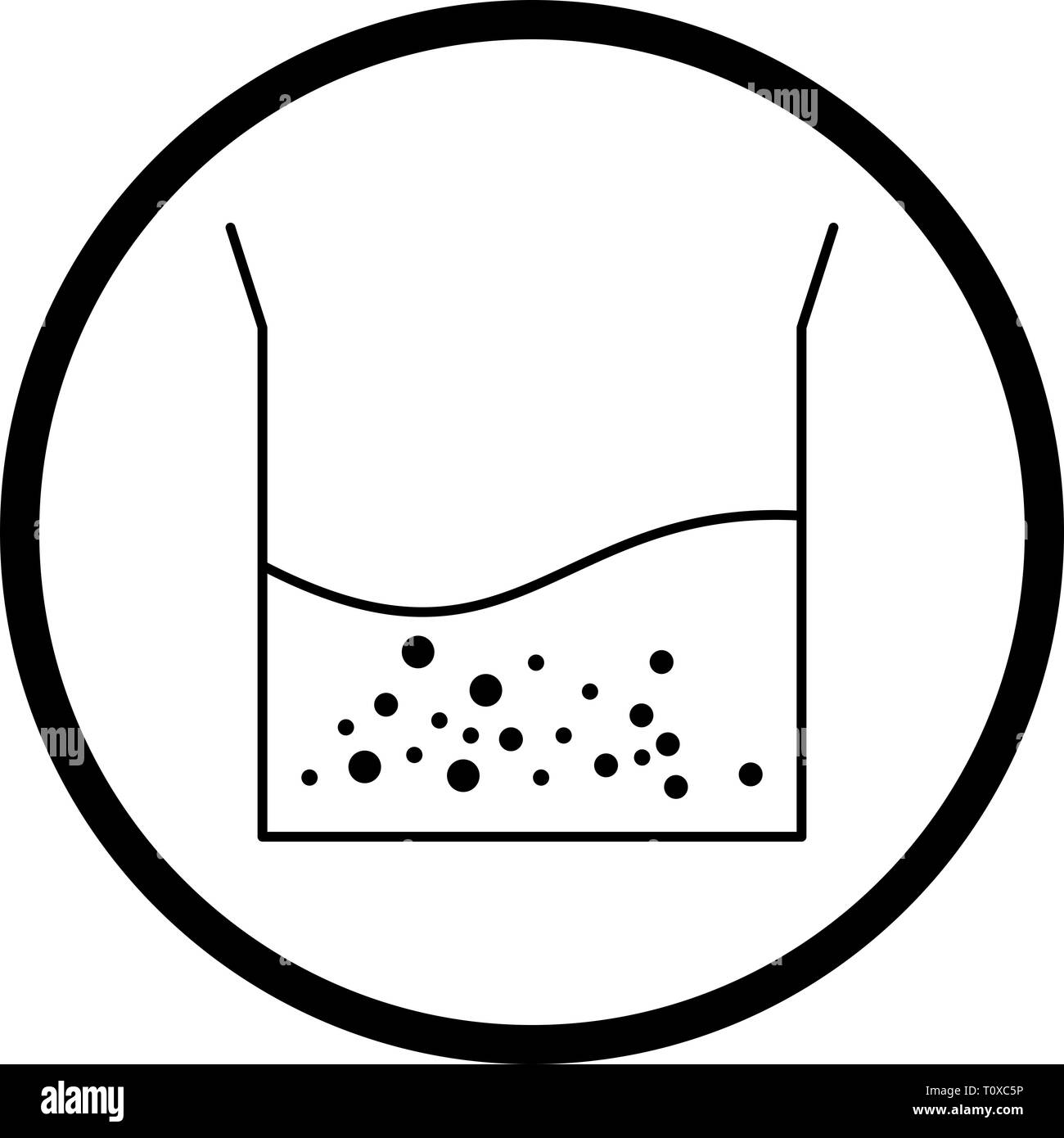 Illustration Beaker Half Fill Icon Stock Photo - Alamy