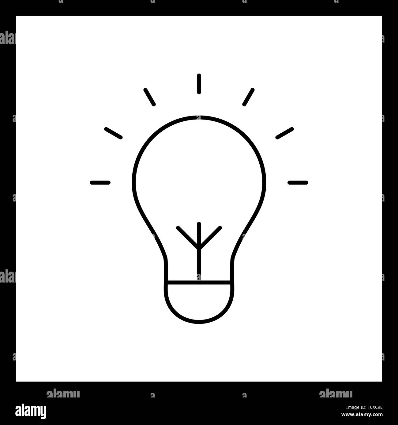 Illustration Bulb Icon Stock Photo - Alamy