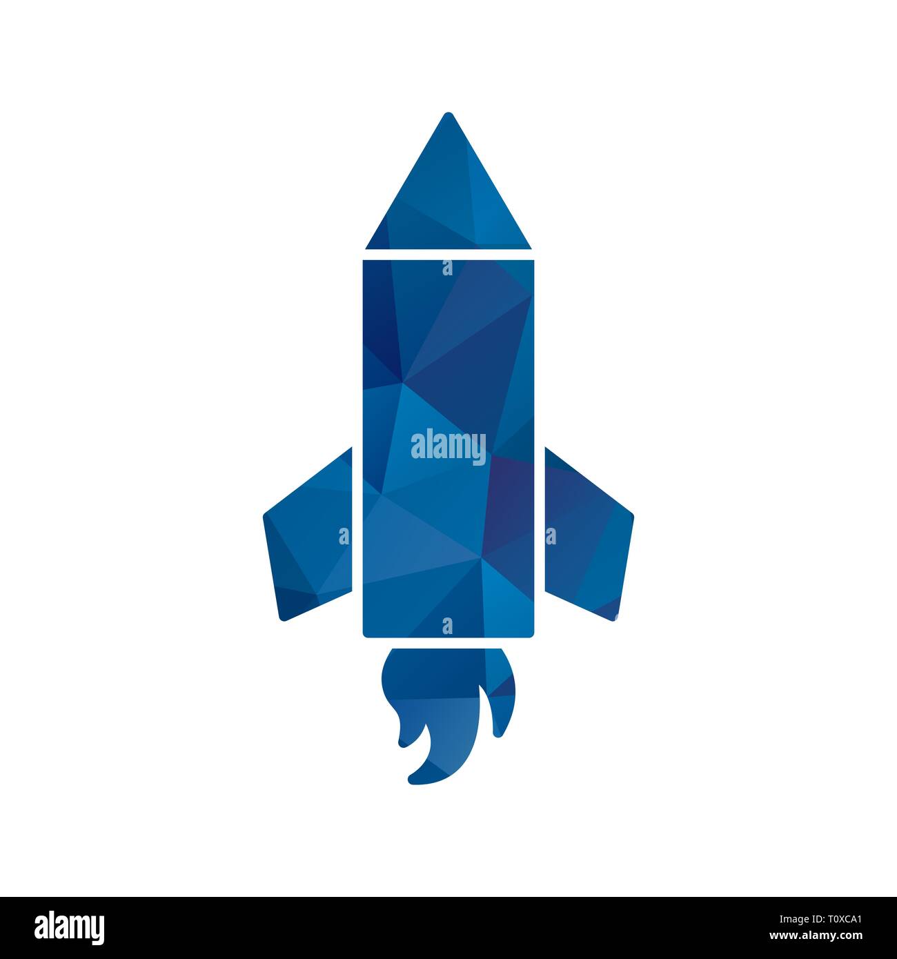 Illustration Pencil Rocket Icon Stock Photo - Alamy