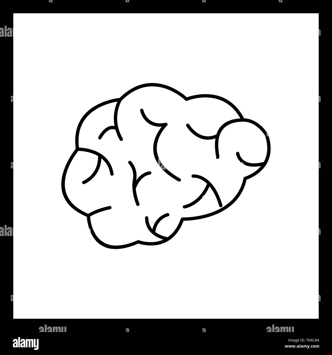Illustration Brain Icon Stock Photo - Alamy