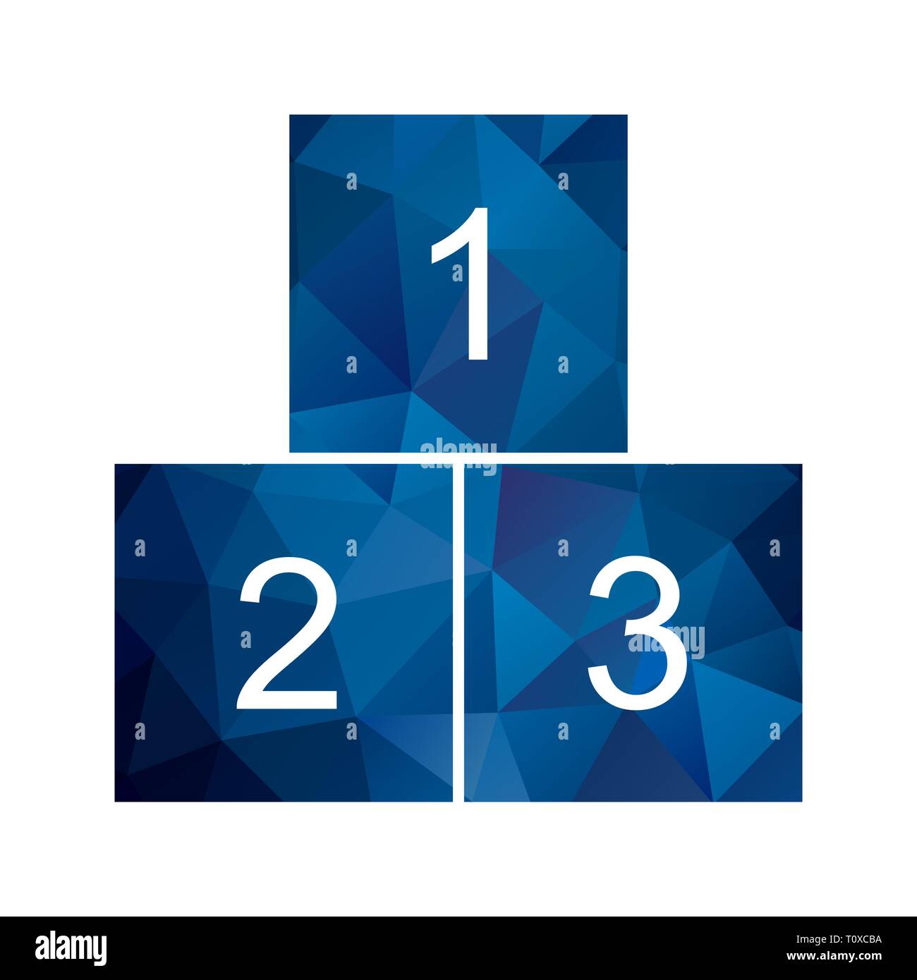 Illustration 123 Cubes Icon Stock Photo - Alamy