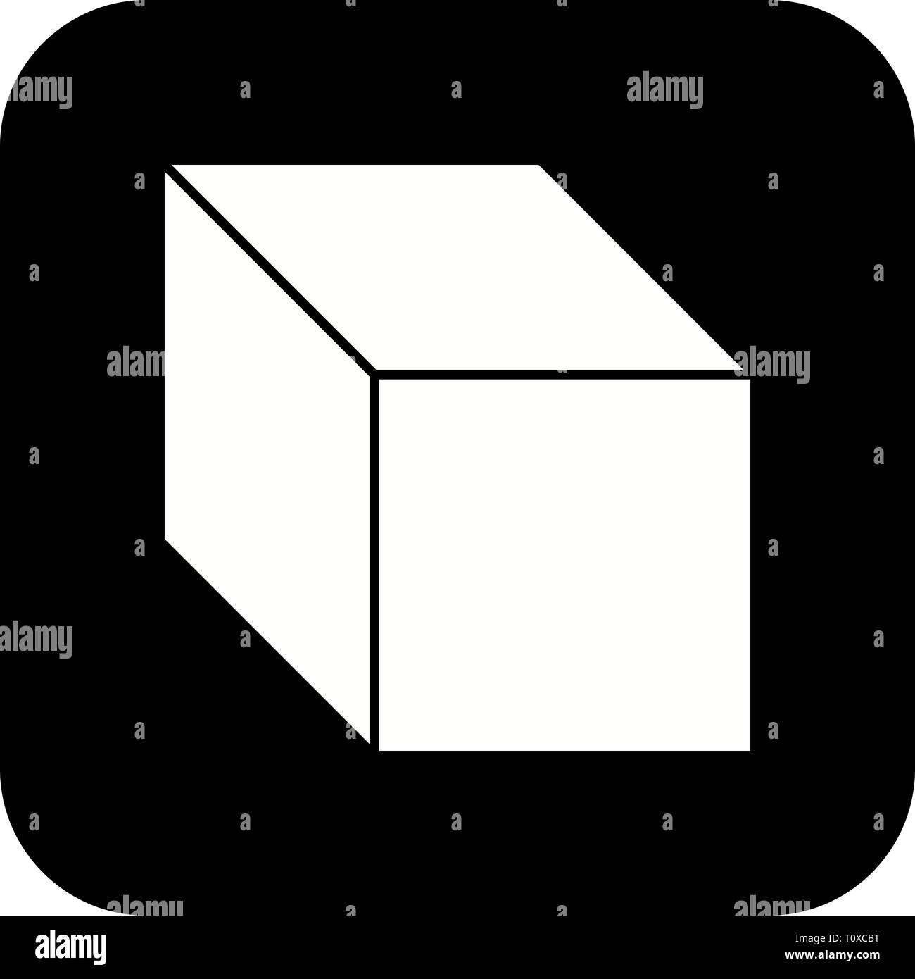 Illustration Cube Icon Stock Photo - Alamy