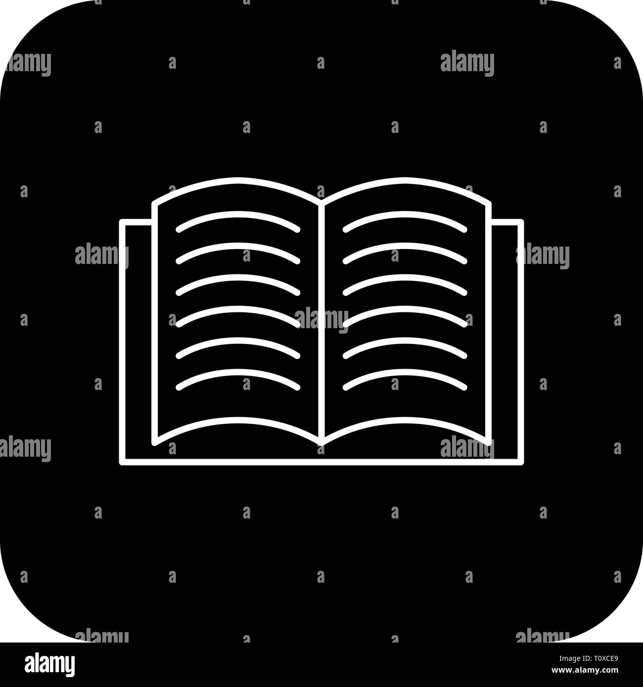 Illustration Open Book Icon Stock Photo - Alamy