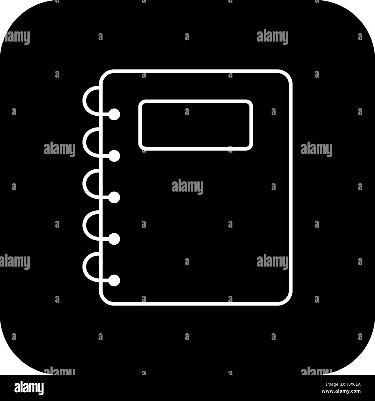 Illustration Notepad Icon Stock Photo - Alamy