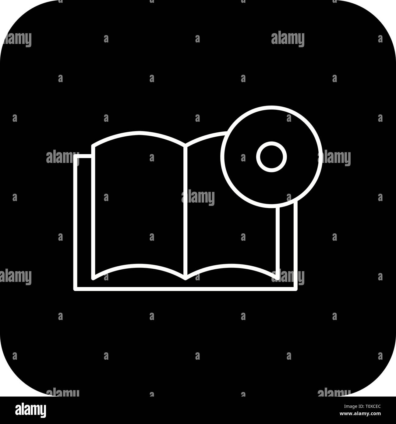 Illustration Book DVD Icon Stock Photo - Alamy