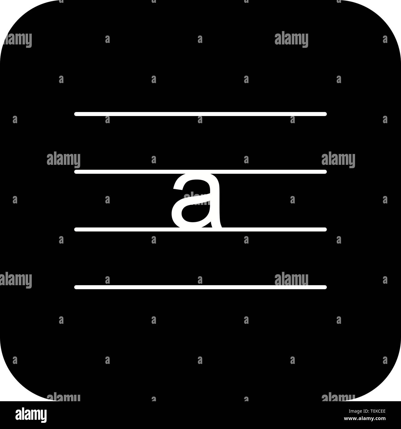 Illustration Lowercase Icon Stock Photo - Alamy