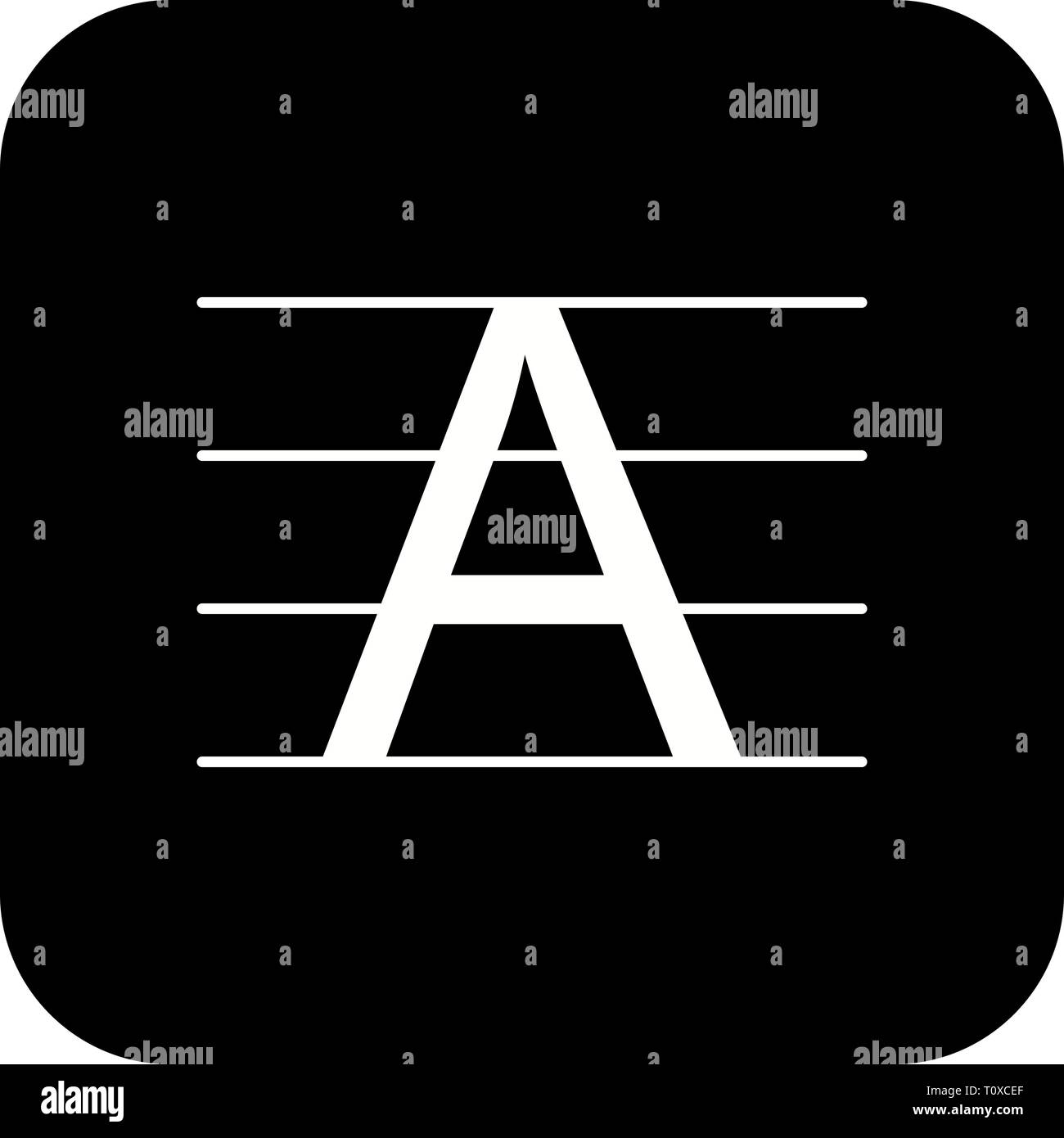 Illustration Upercase Icon Stock Photo - Alamy