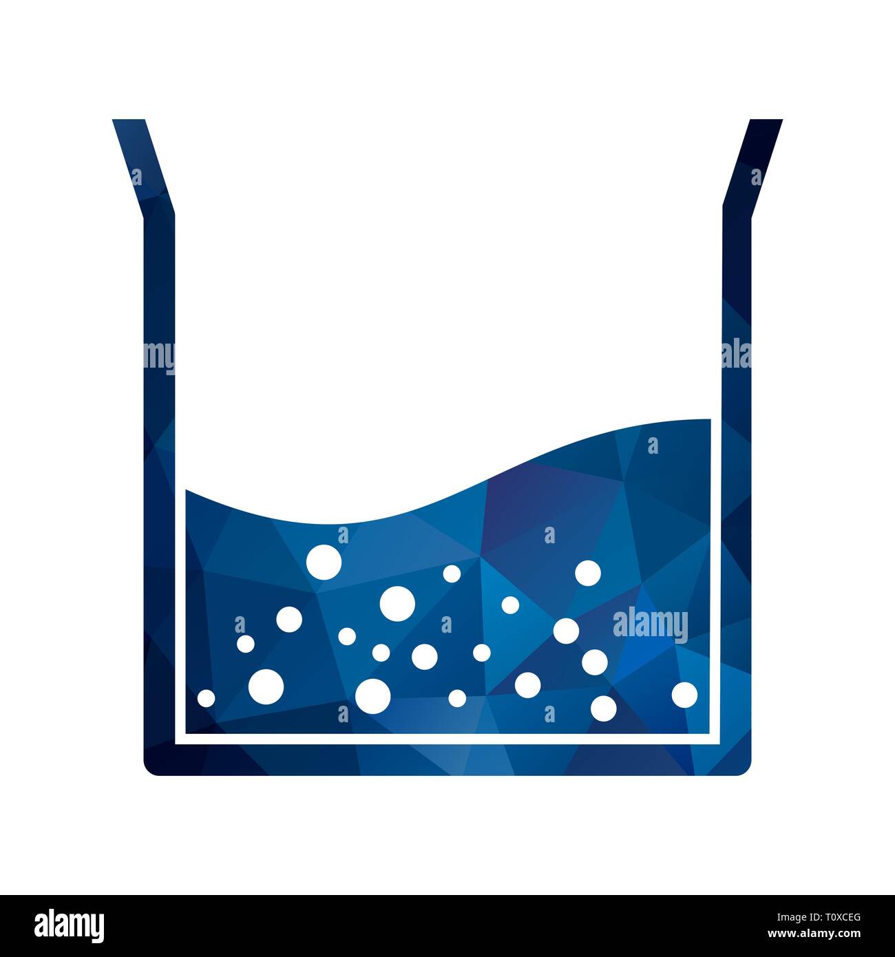 Illustration Beaker Half Fill Icon Stock Photo - Alamy