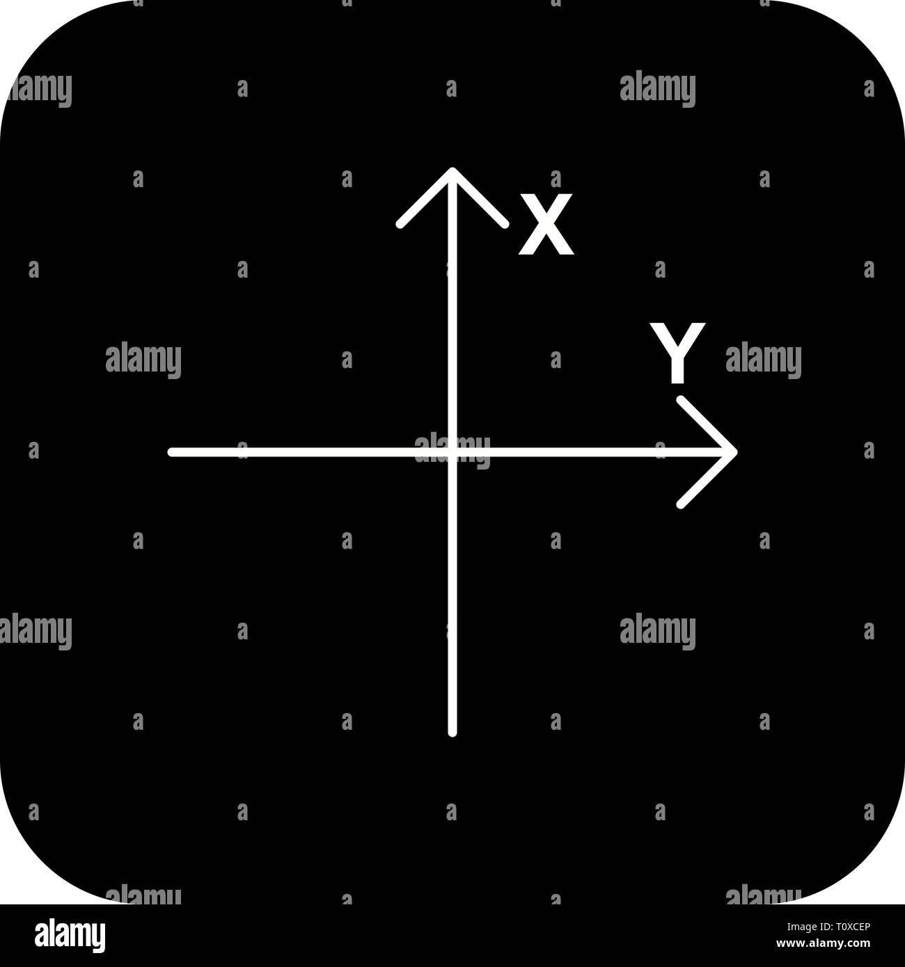 Illustration Axis Icon Stock Photo - Alamy