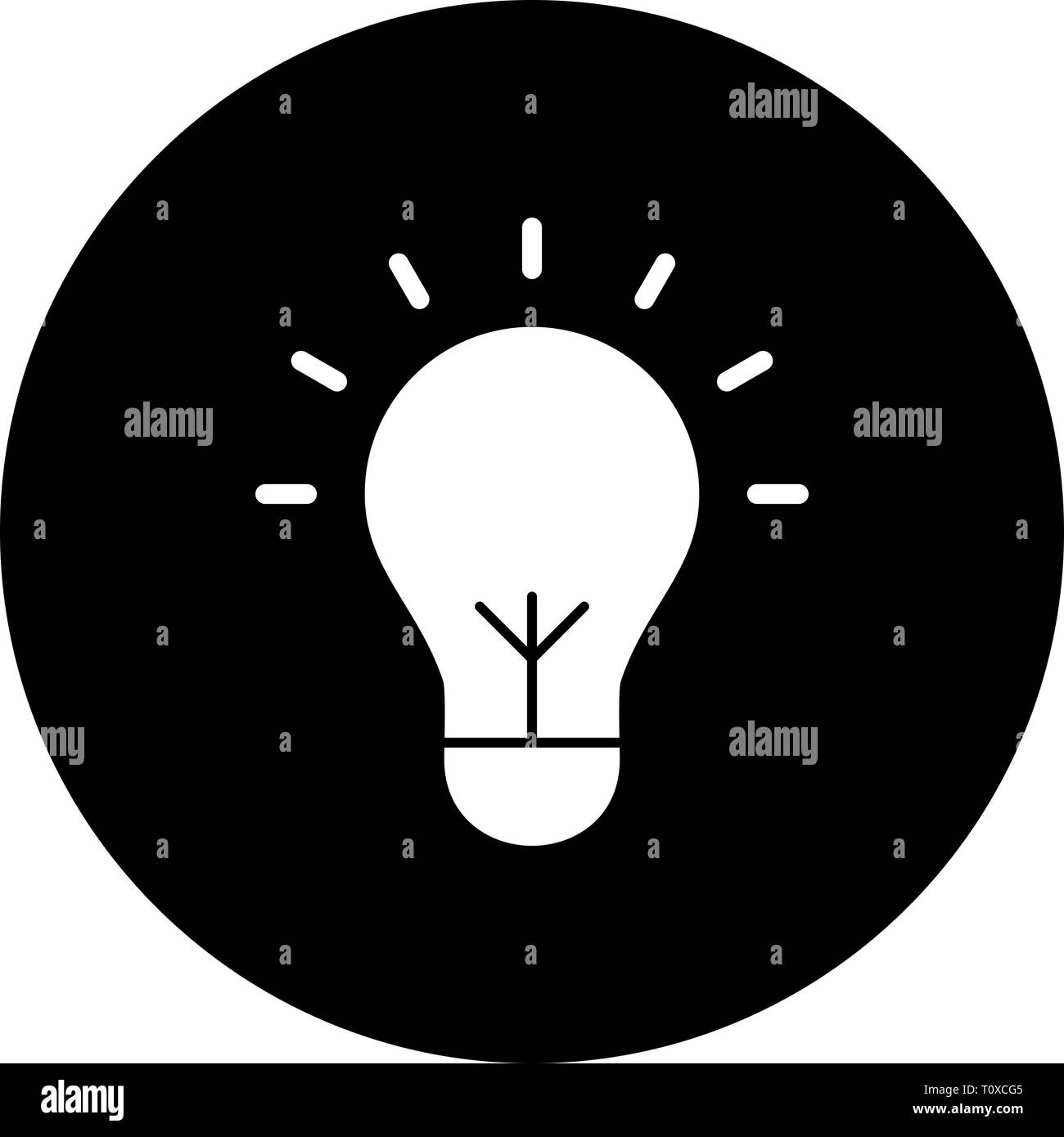 Illustration Bulb Icon Stock Photo - Alamy