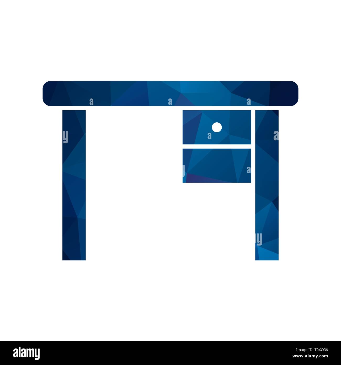 Illustration Study Table Vector Icon Stock Photo - Alamy