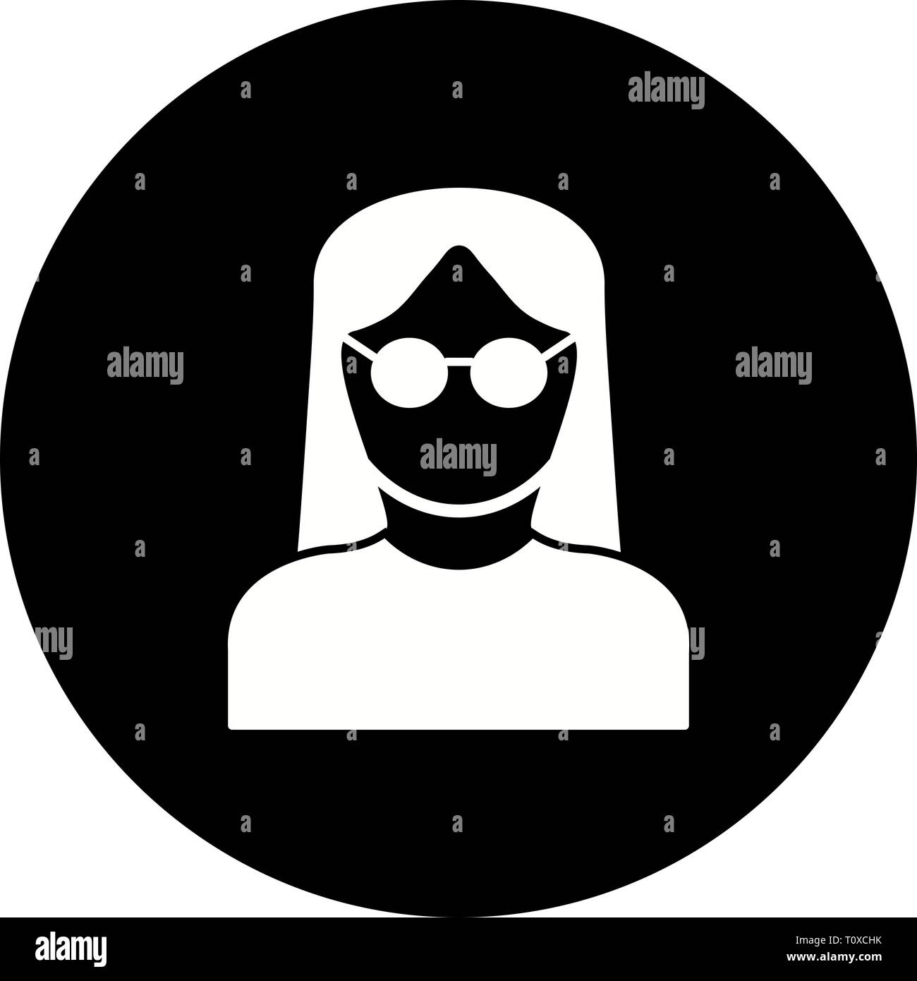Illustration Female Scientist Icon Stock Photo - Alamy