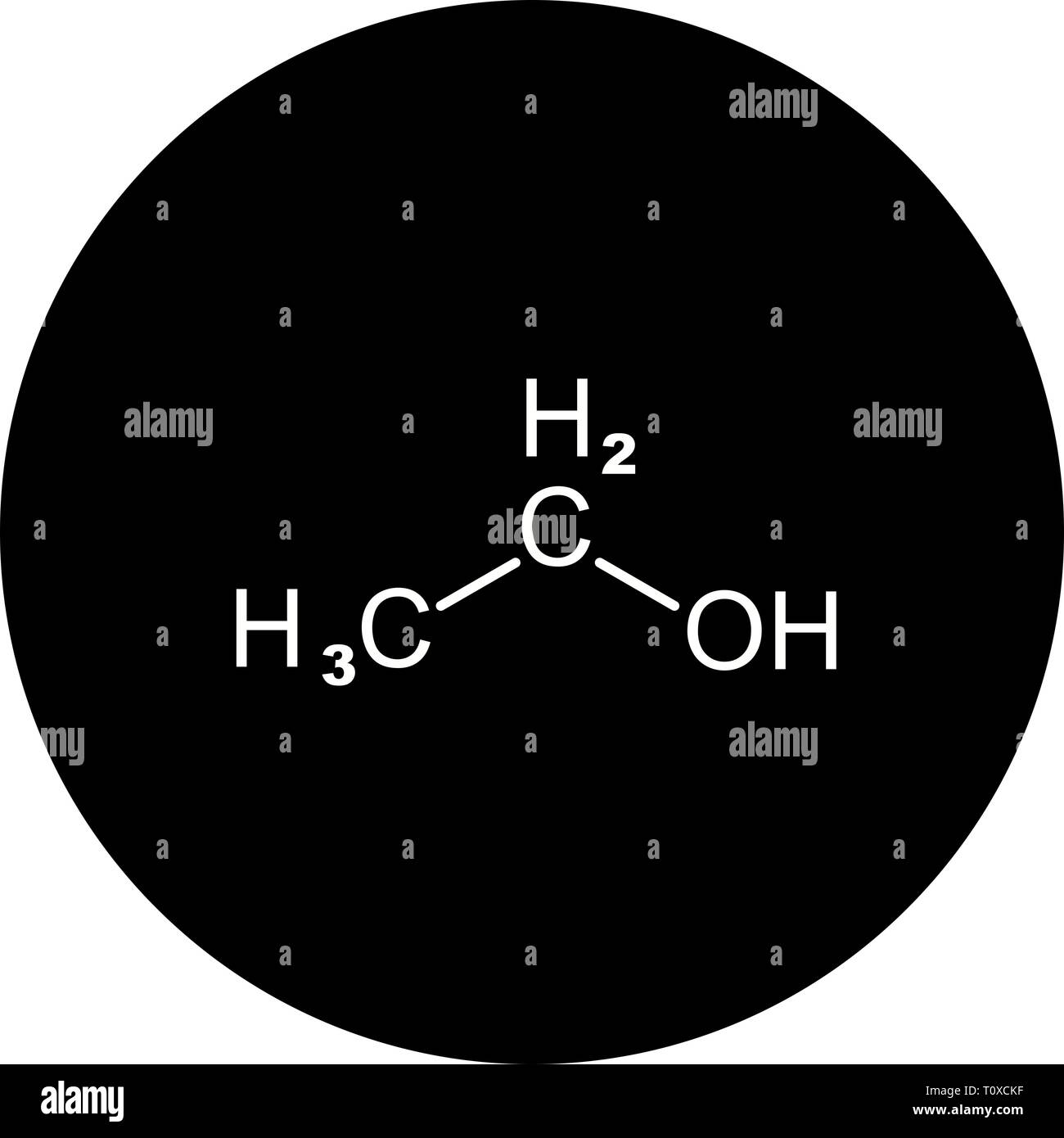 Illustration Ethanol Icon Stock Photo - Alamy