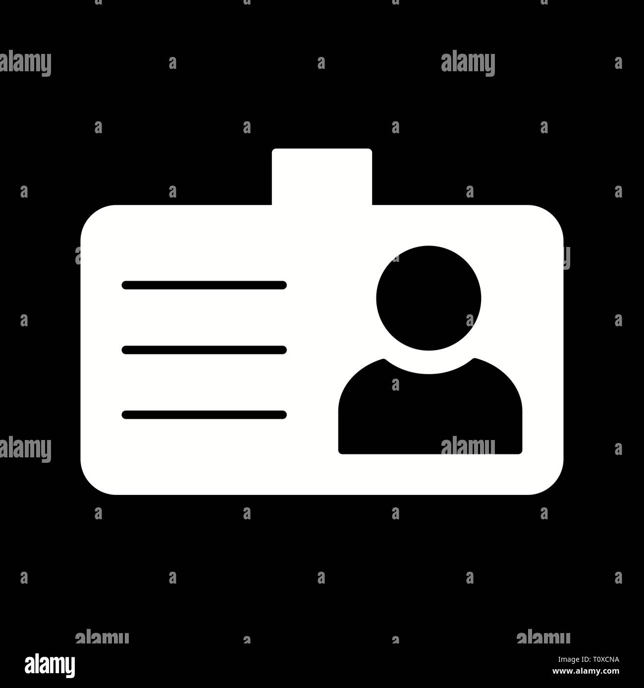 Illustration Student Card Icon Stock Photo - Alamy
