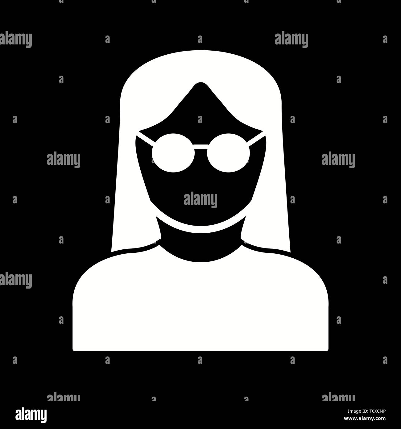 Illustration Female Scientist Icon Stock Photo - Alamy