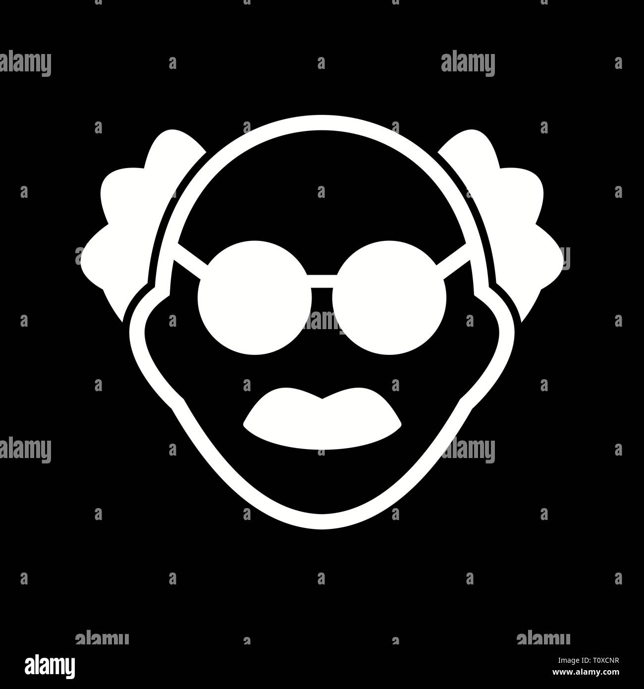 Illustration Male Scientist Icon Stock Photo - Alamy