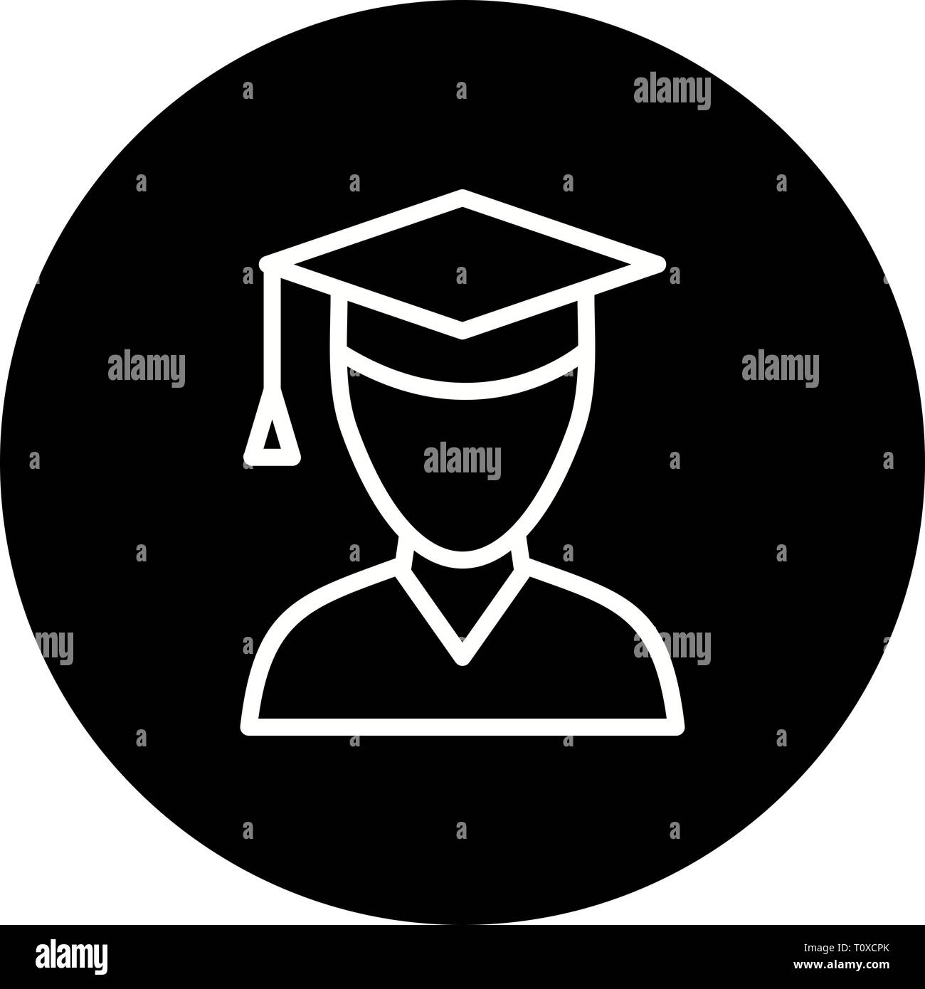 Illustration Male Student Icon Stock Photo - Alamy