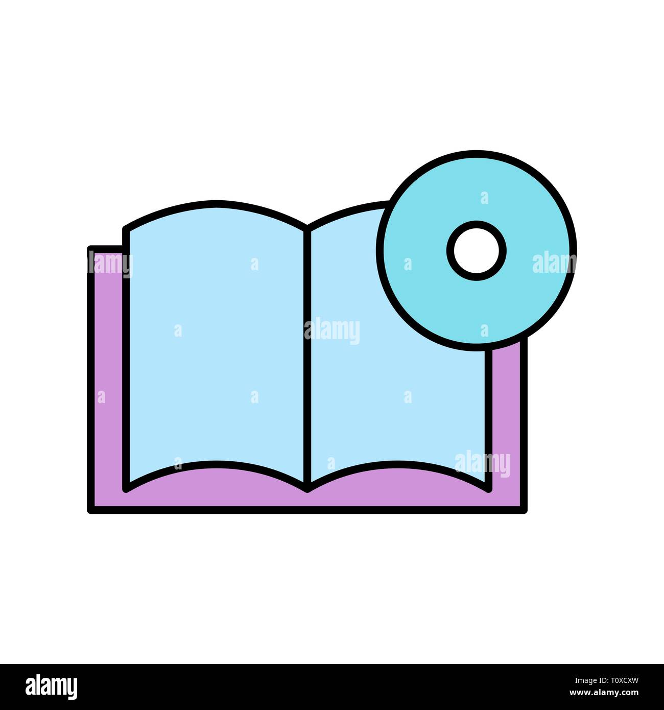 Illustration Book DVD Icon Stock Photo - Alamy