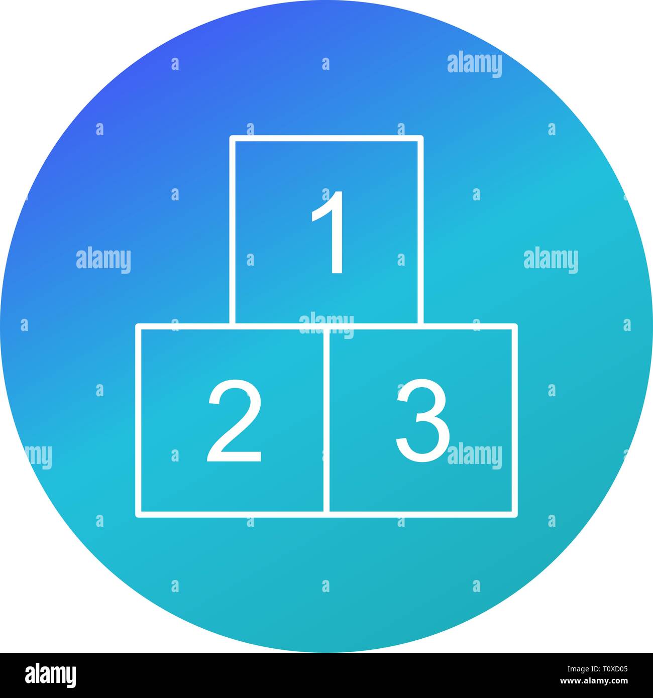 Illustration 123 Cubes Icon Stock Photo - Alamy