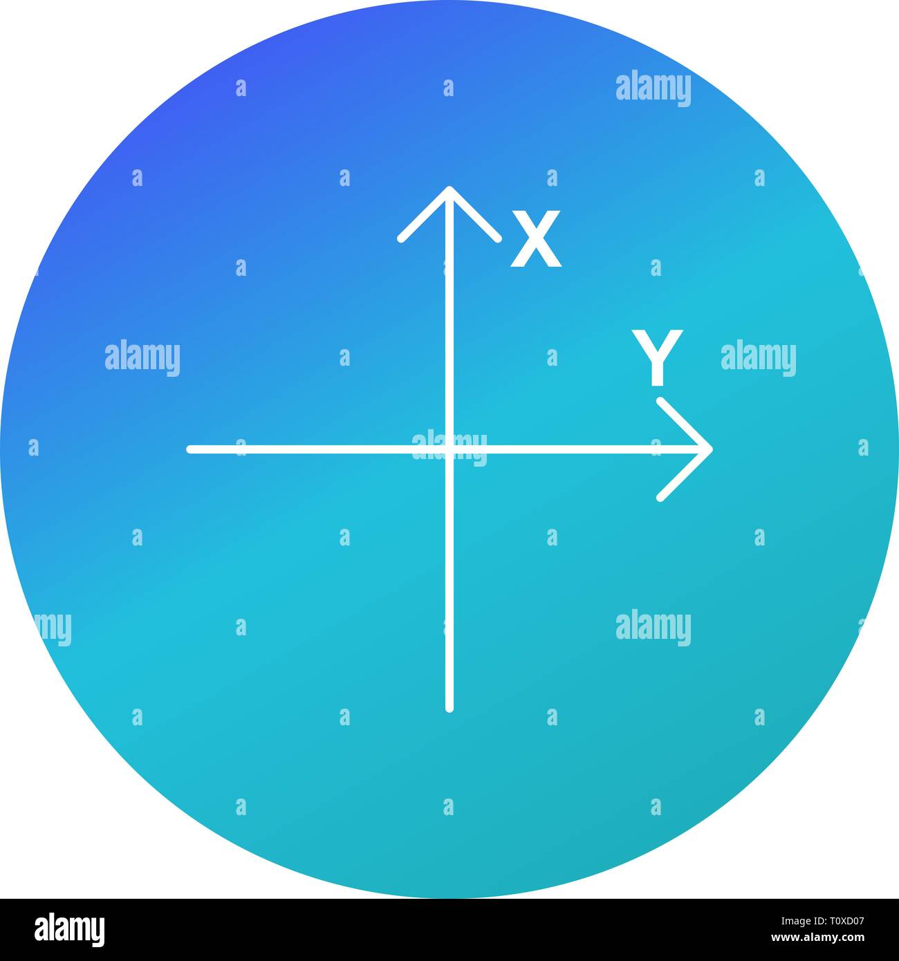 Illustration Axis Icon Stock Photo - Alamy