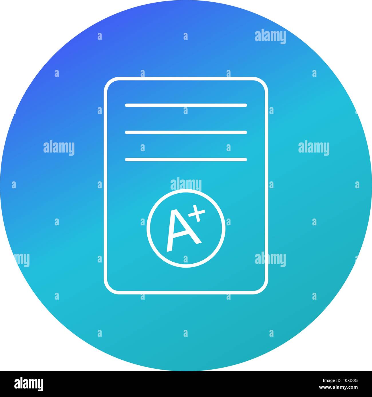 Illustration A+ Grade Icon Stock Photo - Alamy