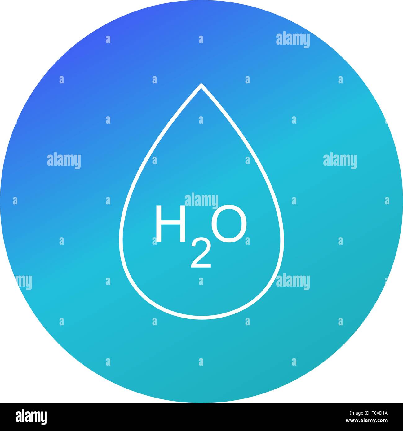Illustration H2O Icon Stock Photo - Alamy
