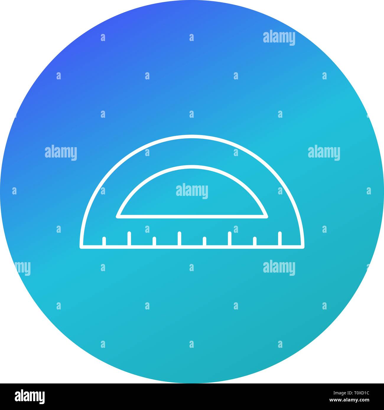 Illustration Protractor Icon Stock Photo - Alamy