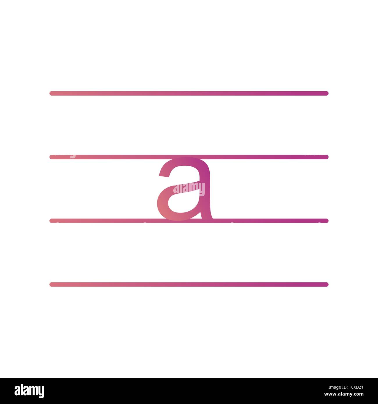 Illustration Lowercase Icon Stock Photo - Alamy