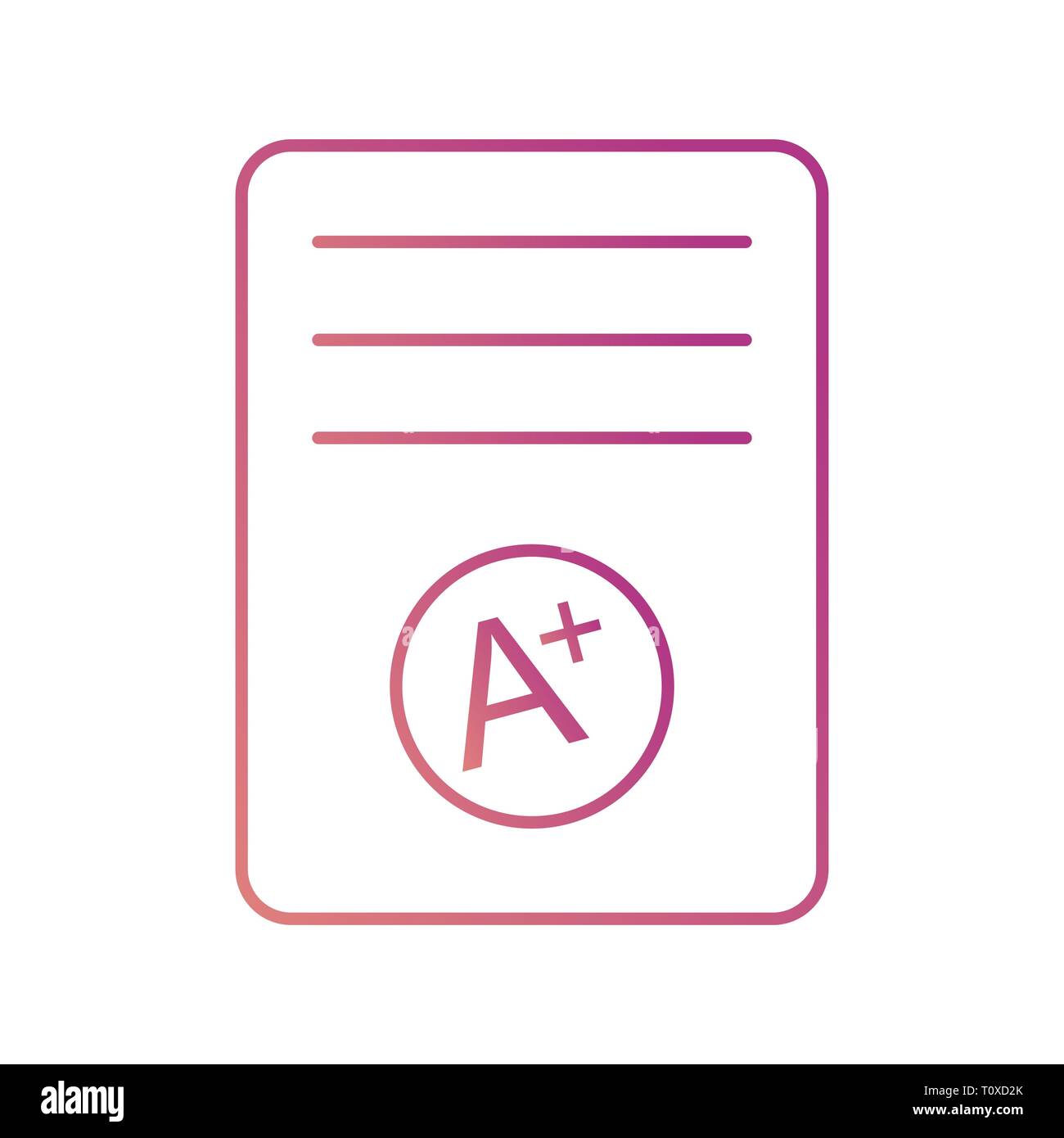 Illustration A+ Grade Icon Stock Photo - Alamy