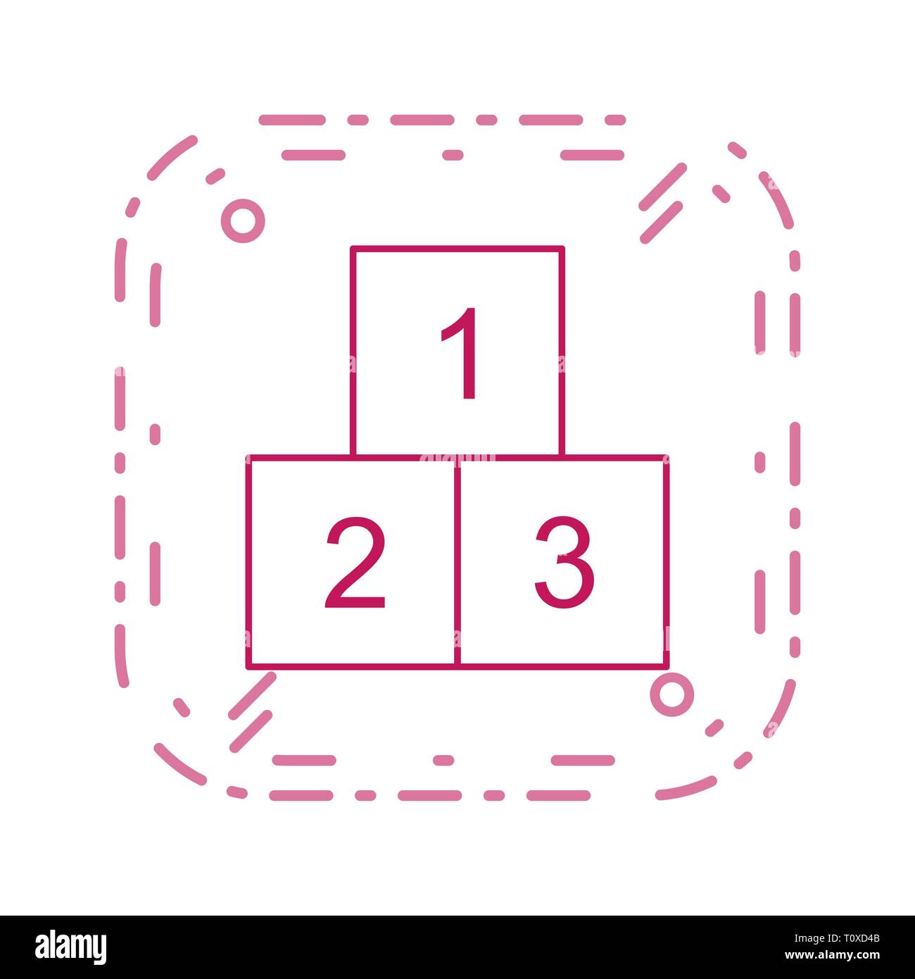 Illustration 123 Cubes Icon Stock Photo - Alamy