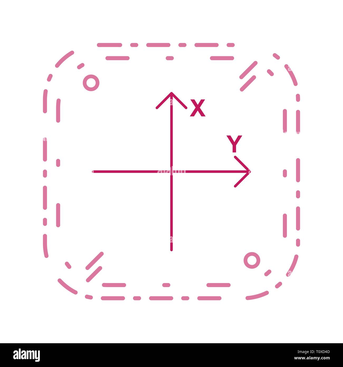 Illustration Axis Icon Stock Photo - Alamy