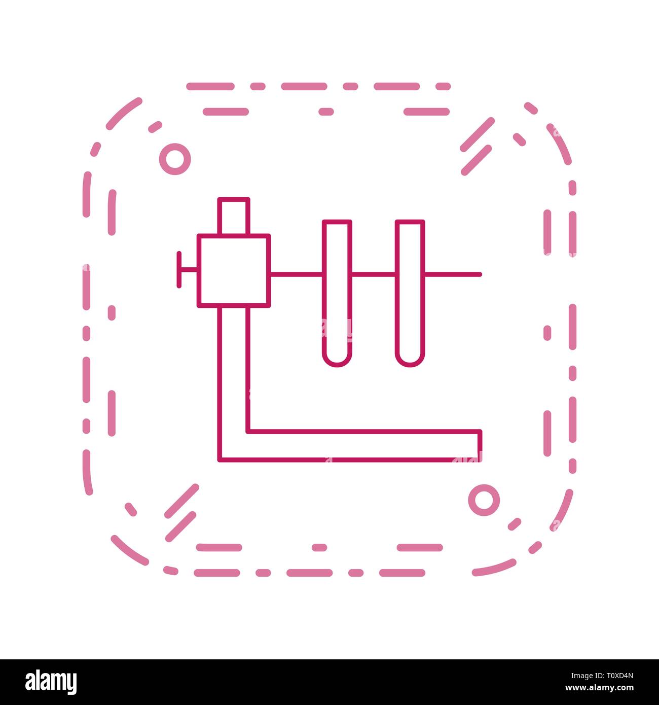 Illustration Two Tube With Stand Icon Stock Photo - Alamy