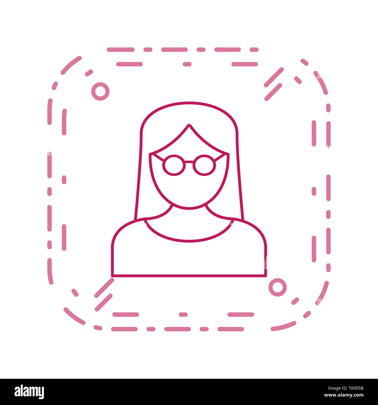 Illustration Female Scientist Icon Stock Photo - Alamy