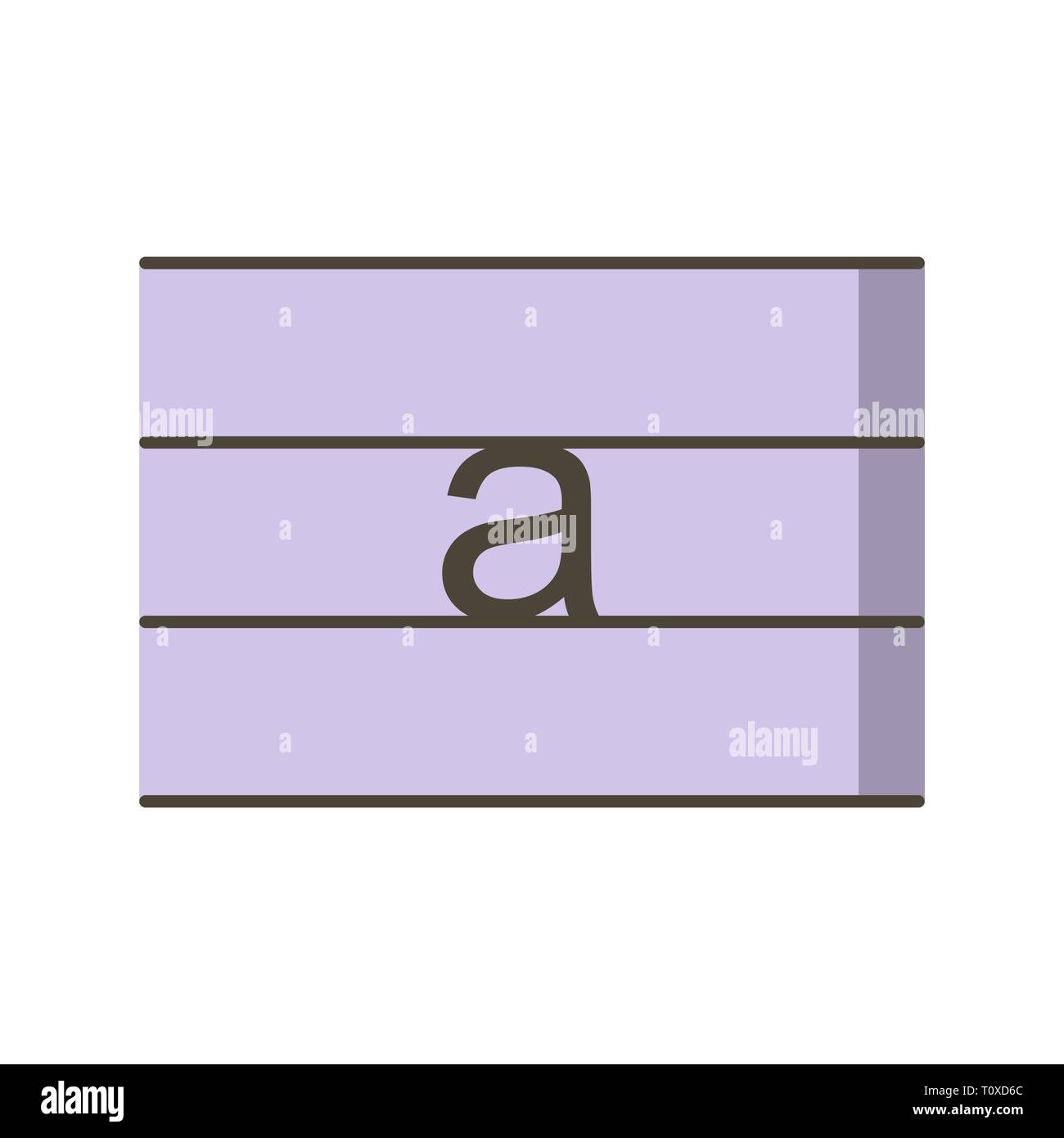Illustration Lowercase Icon Stock Photo - Alamy