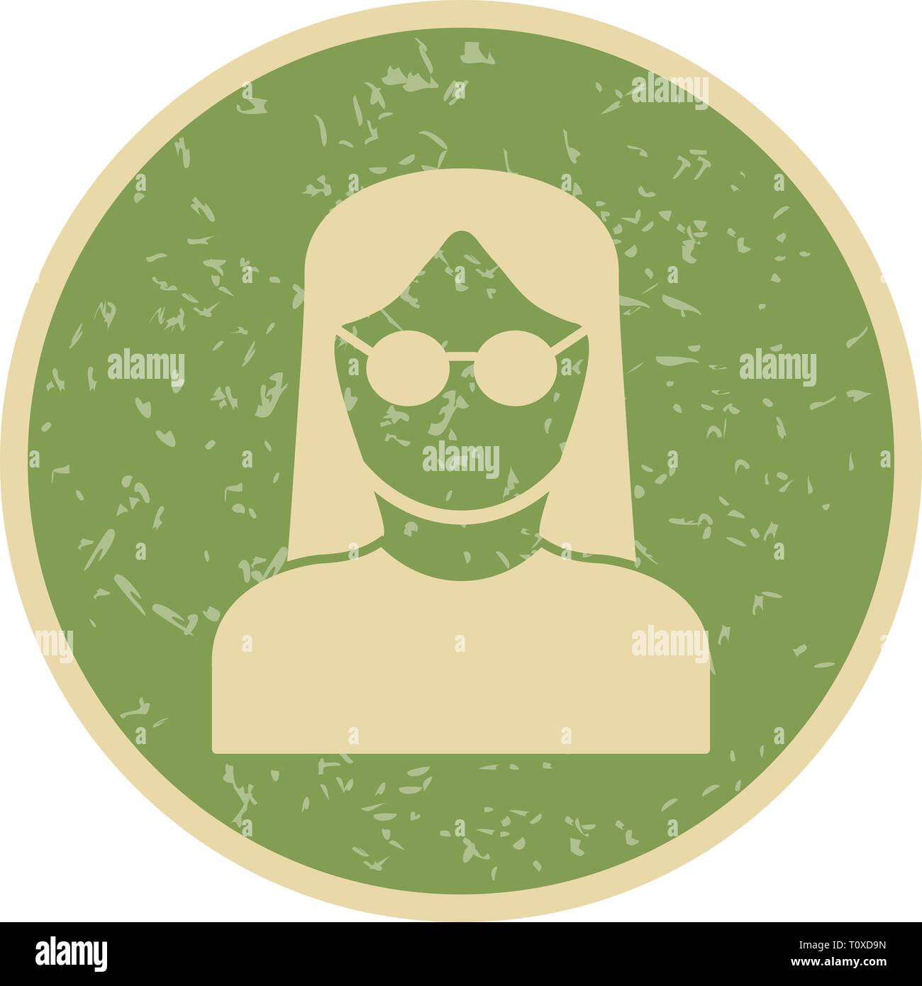 Illustration Female Scientist Icon Stock Photo - Alamy