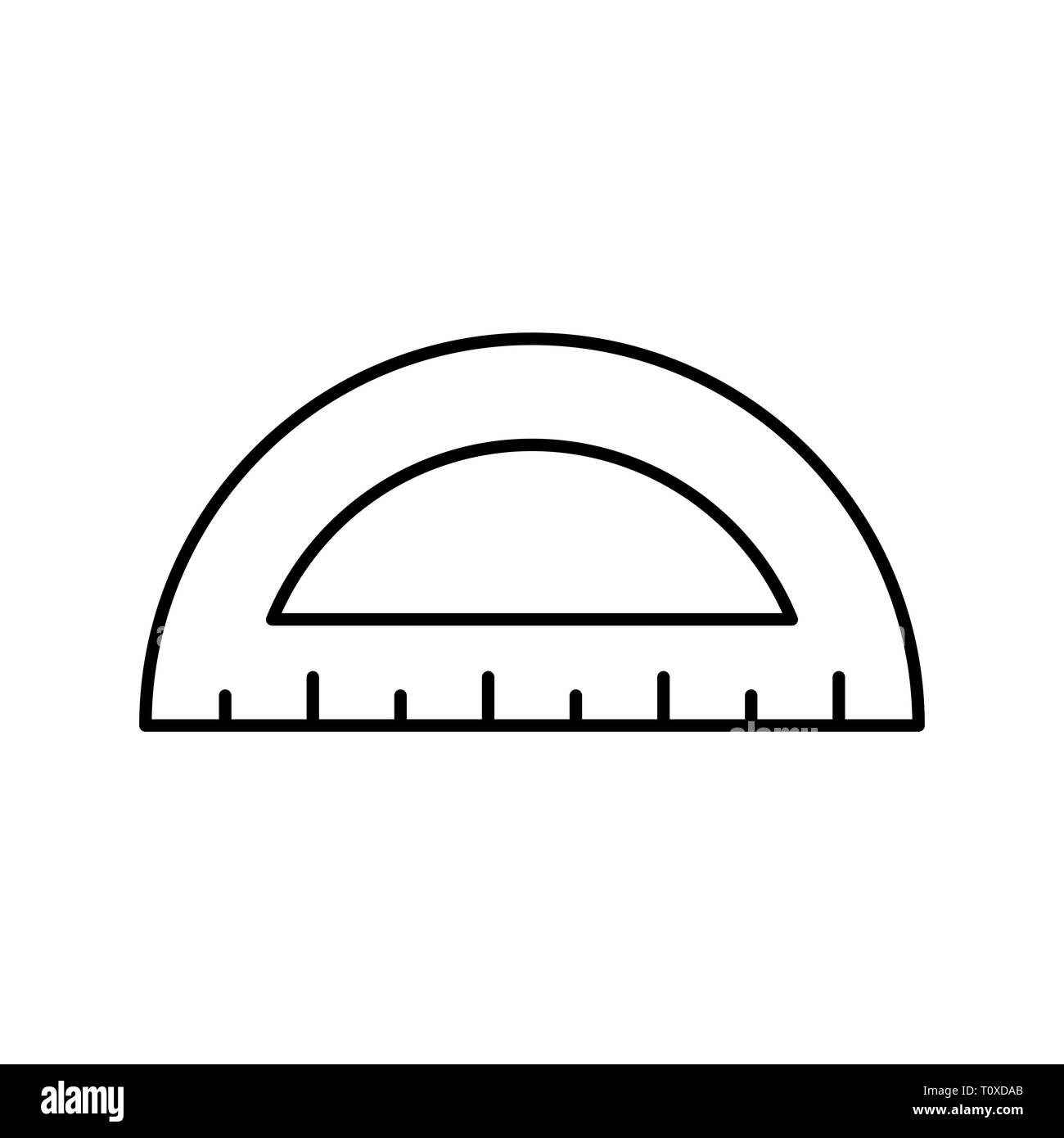Illustration Protractor Icon Stock Photo - Alamy