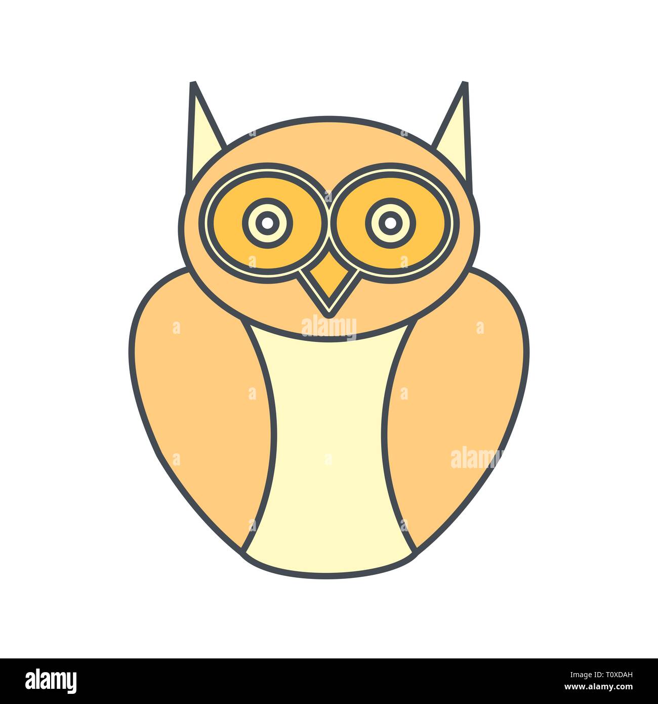 Illustration Graduate Owl Icon Stock Photo - Alamy
