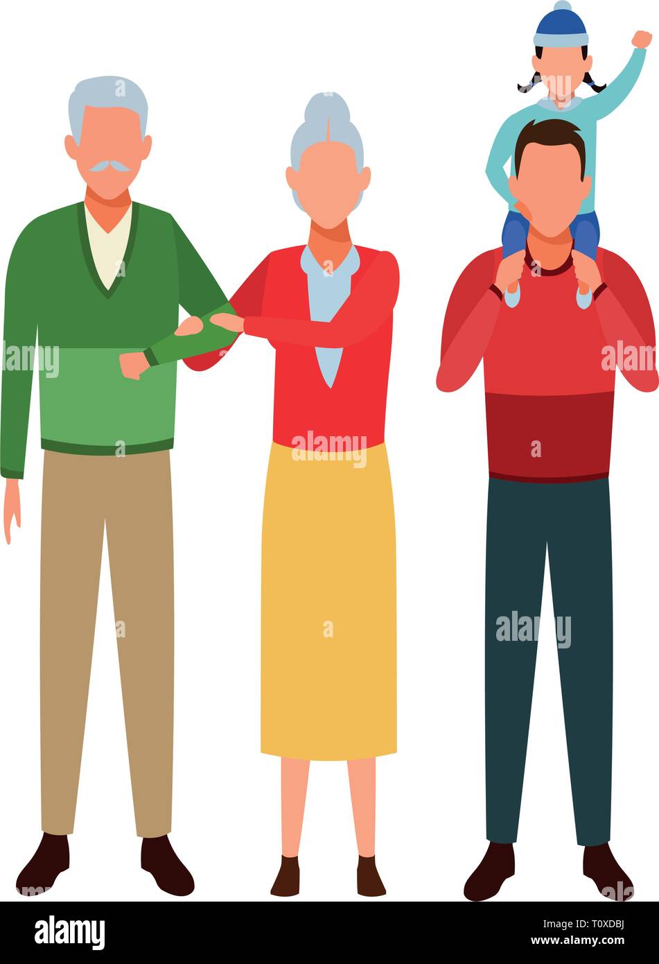 family avatars cartoon character Stock Vector Image & Art - Alamy
