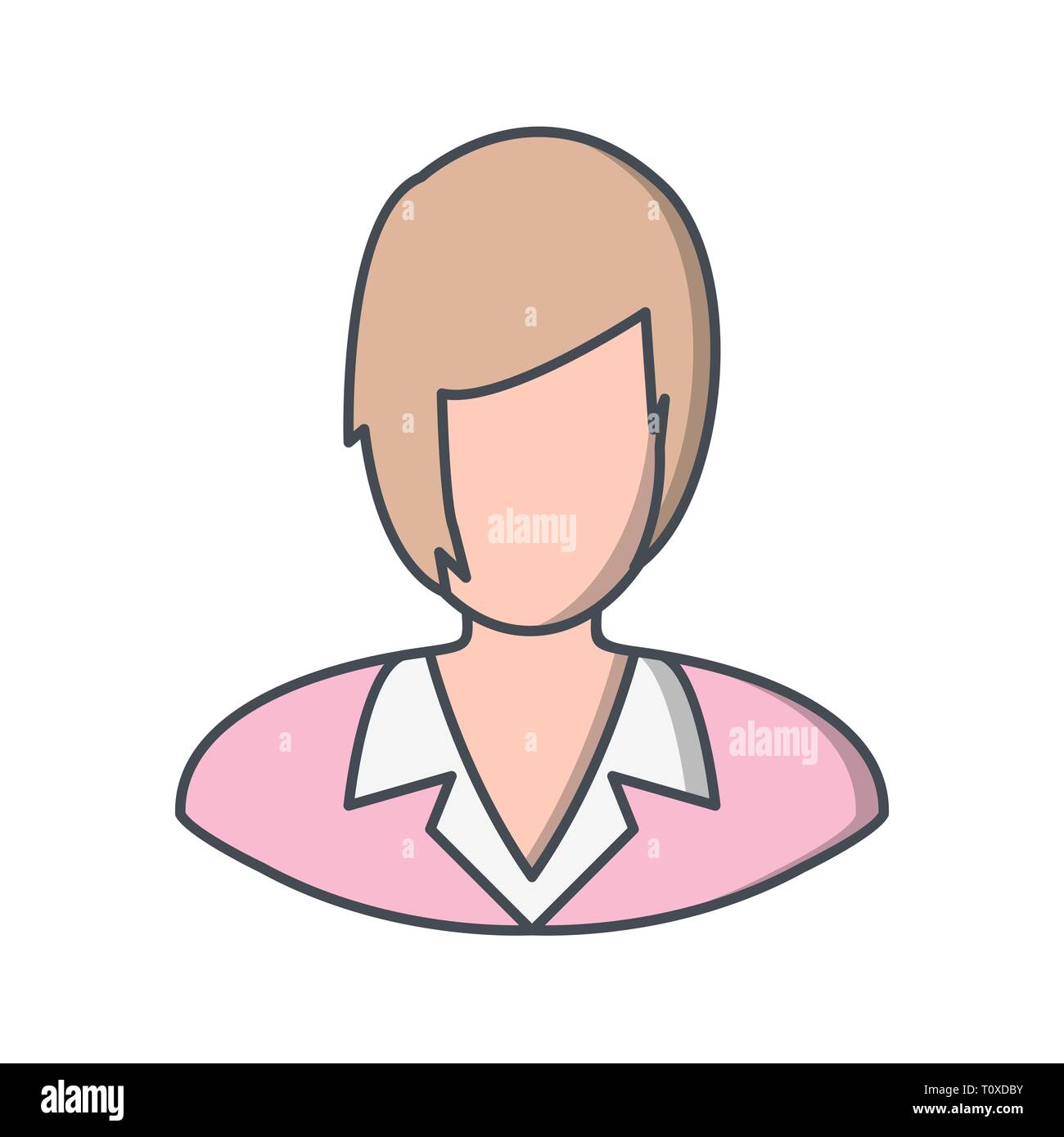 Illustration Female Scientist Icon Stock Photo - Alamy
