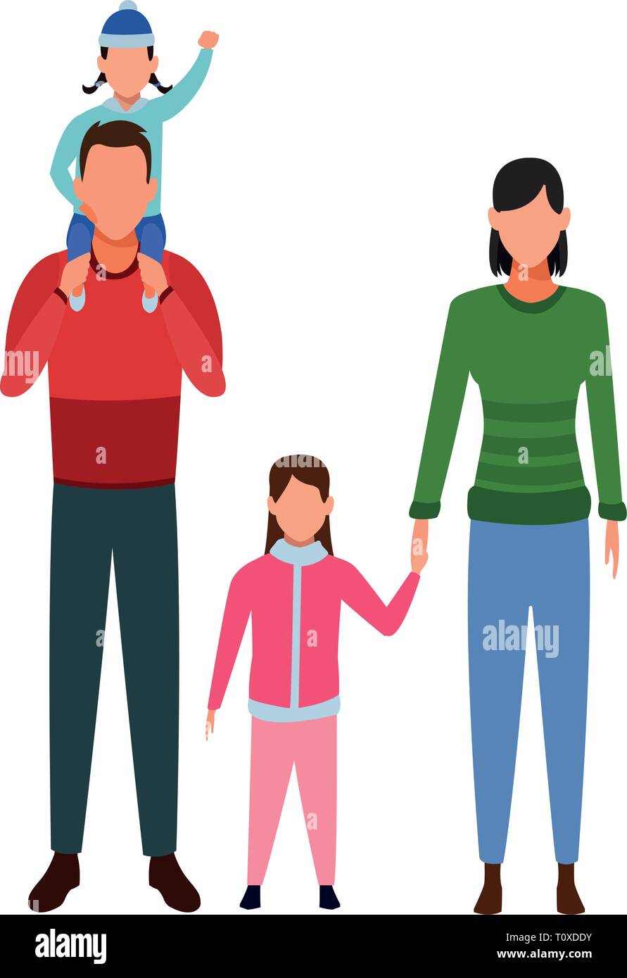 family avatar cartoon character Stock Vector Image & Art - Alamy