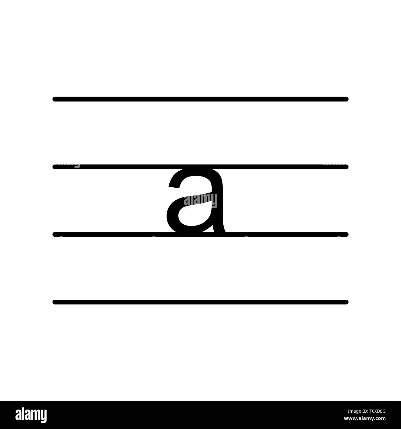 Illustration Lowercase Icon Stock Photo - Alamy