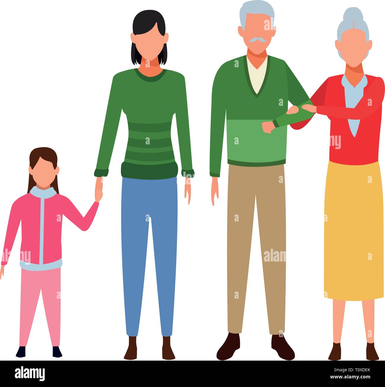 family avatar cartoon character Stock Vector Image & Art - Alamy