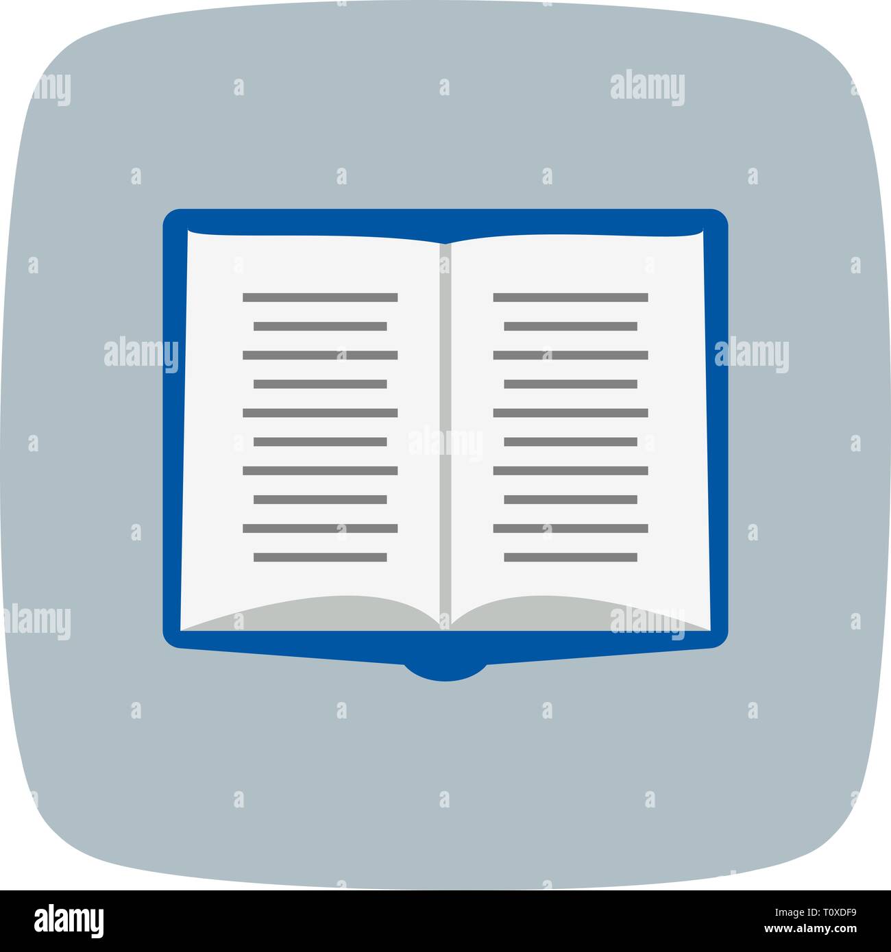 Illustration Open Book Icon Stock Photo - Alamy