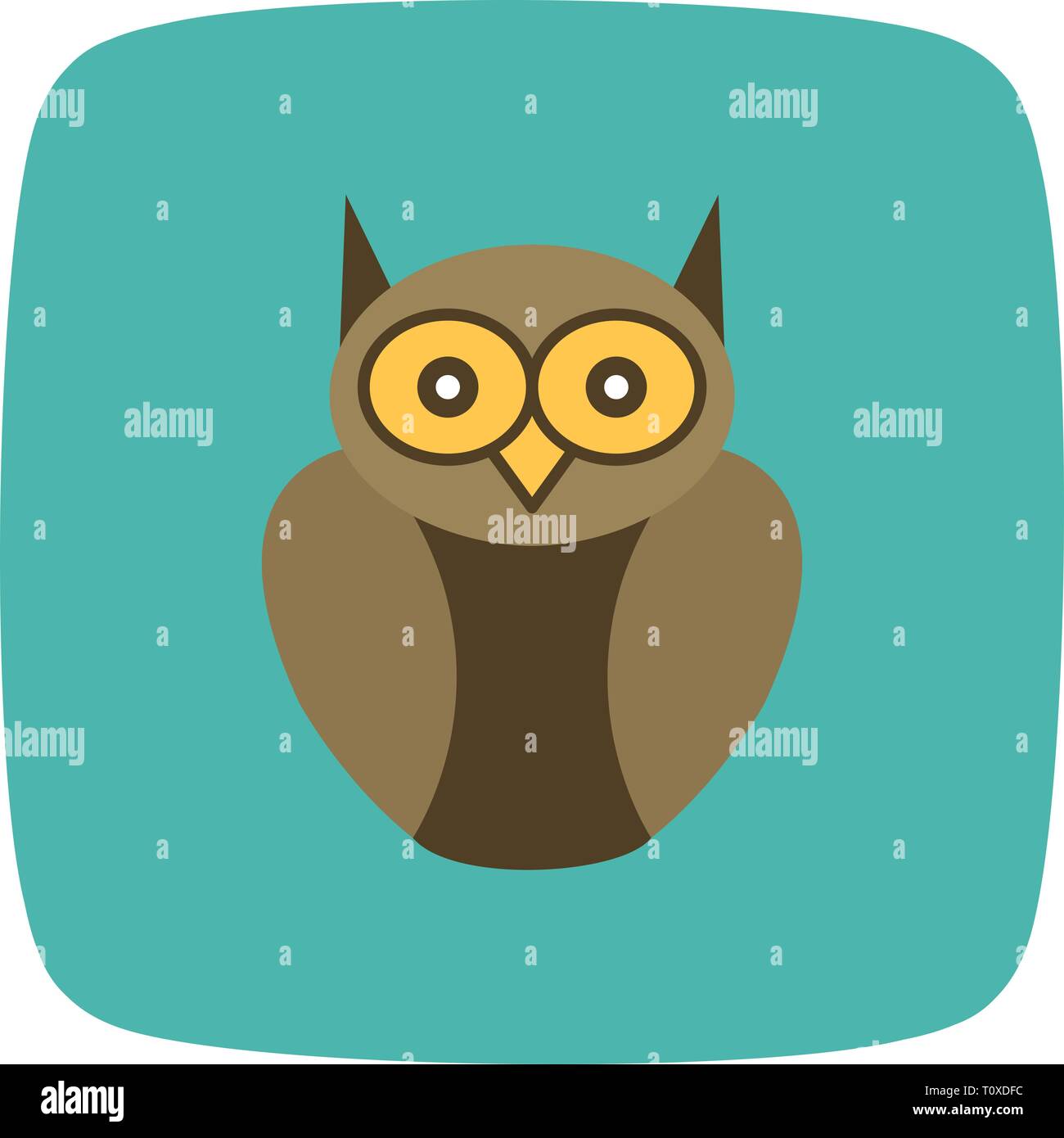 Illustration Graduate Owl Icon Stock Photo - Alamy