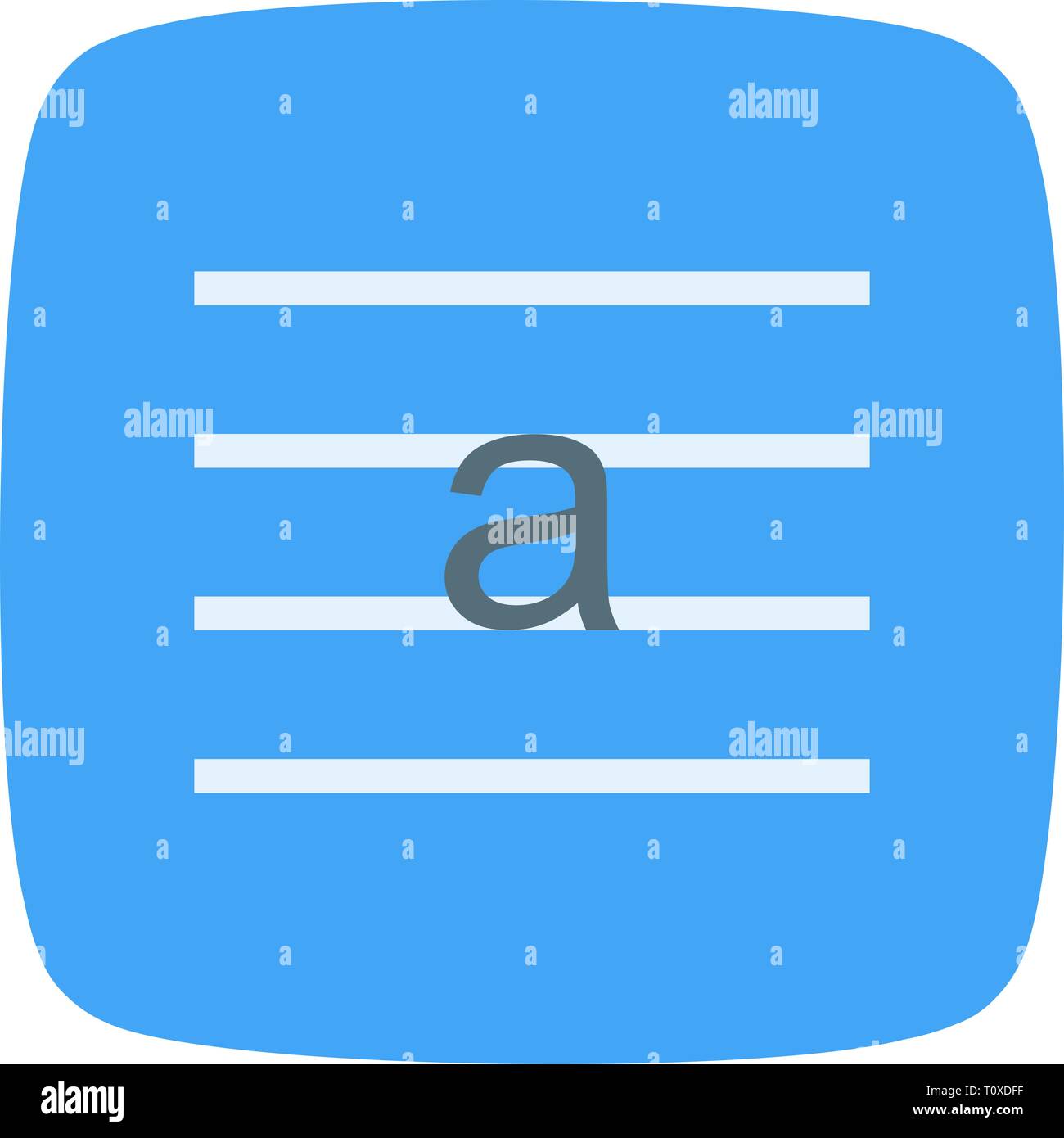 Illustration Lowercase Icon Stock Photo - Alamy