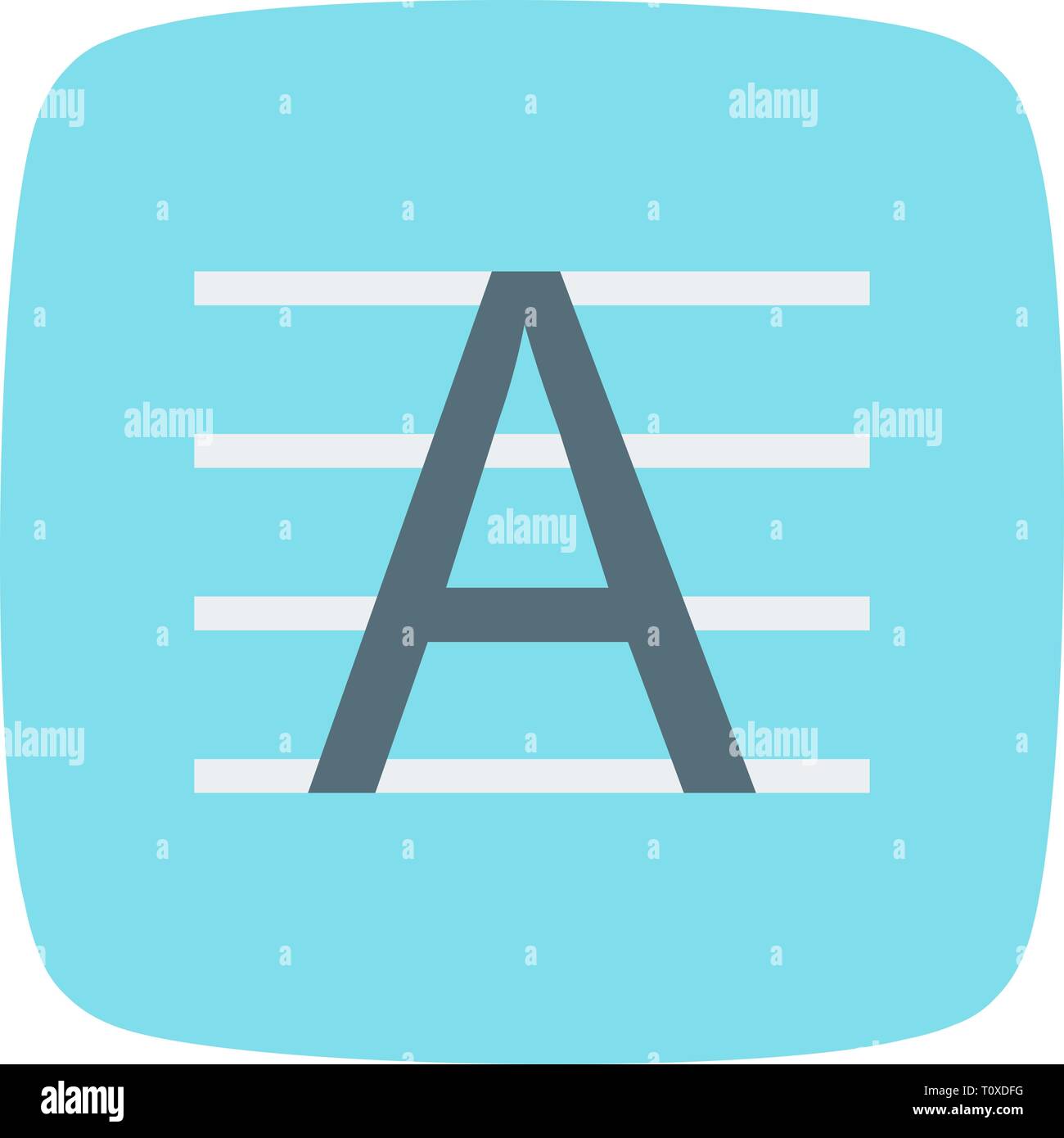 Illustration Upercase Icon Stock Photo - Alamy