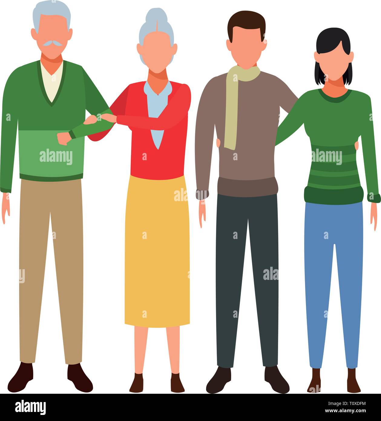 family avatar cartoon character Stock Vector Image & Art - Alamy