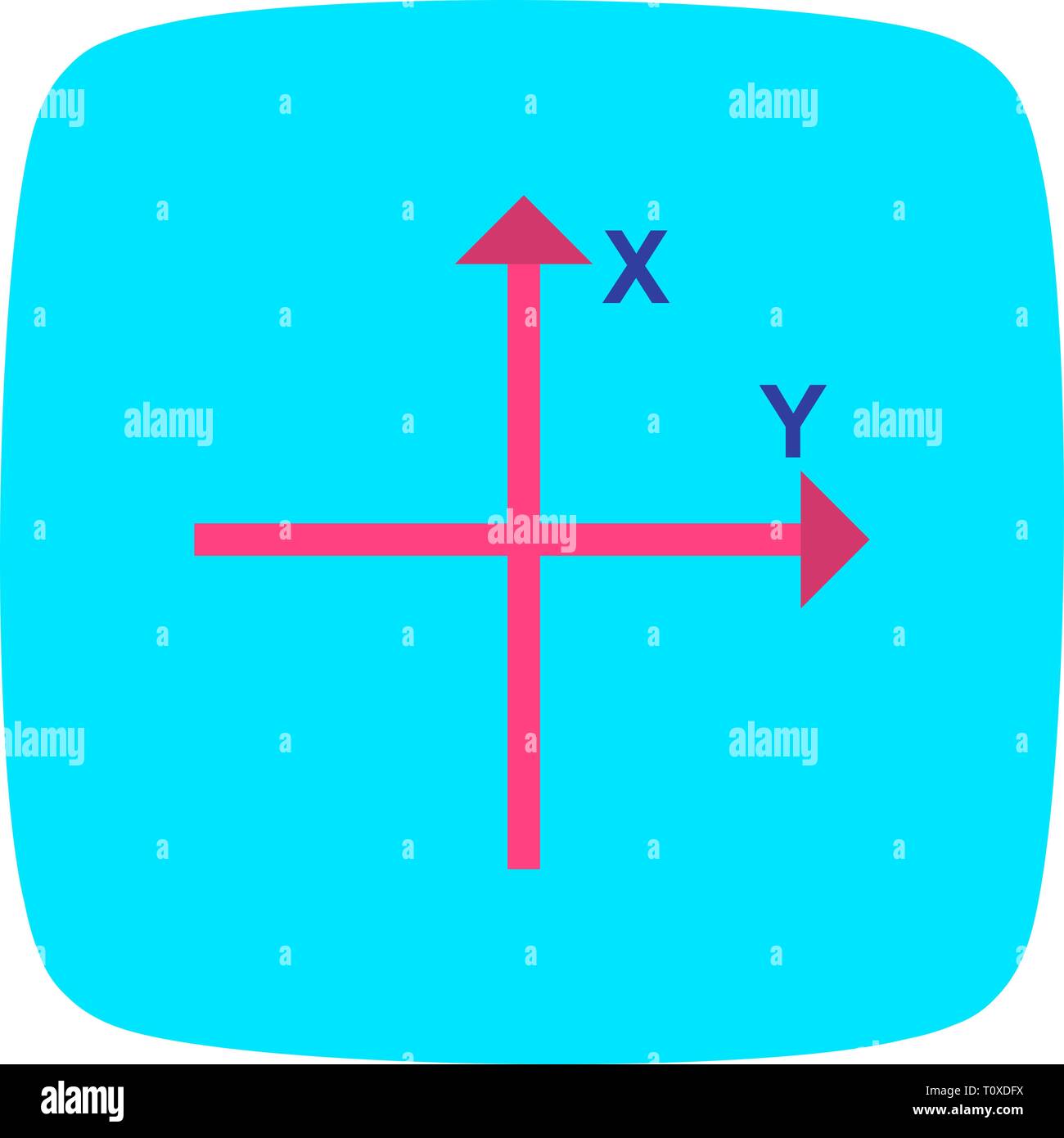 Illustration Axis Icon Stock Photo - Alamy