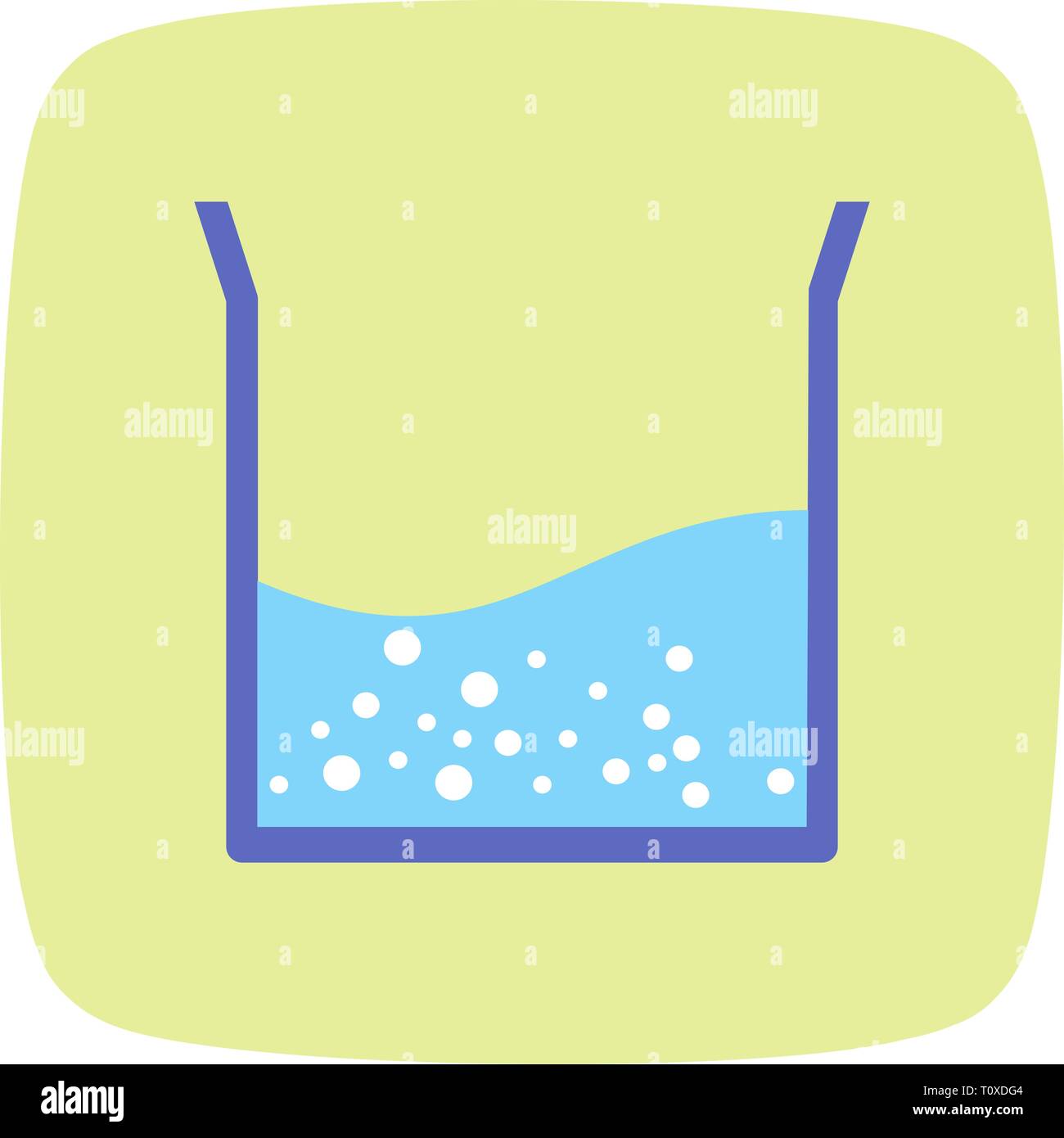 Illustration Beaker Half Fill Icon Stock Photo - Alamy
